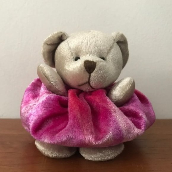 Russ Berrie | Toys | Rare Russ Berrie Tubbles Bear Pink Round Bean Bag ...